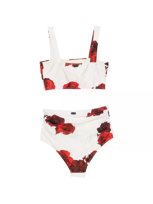 Liviana Conti Rose-print Bikini - Neutrals