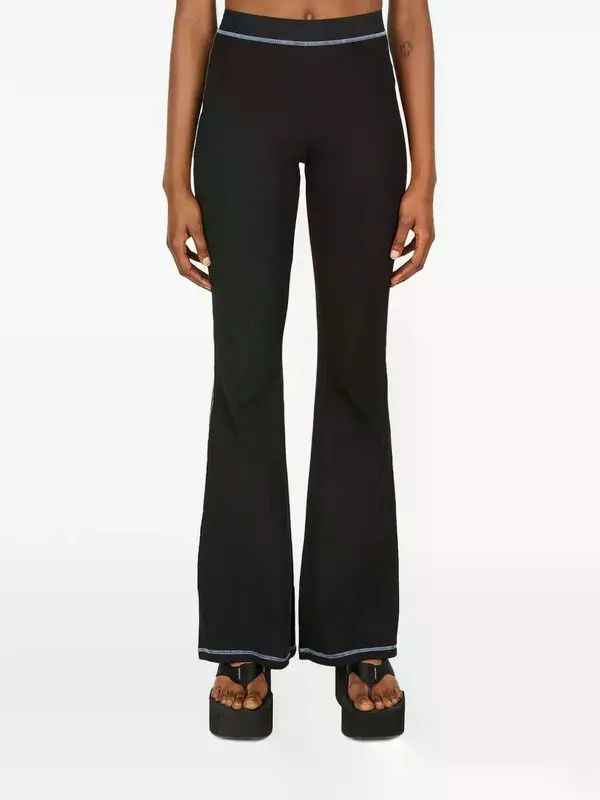 Alexander McQueen Topstitching Flared Trousers