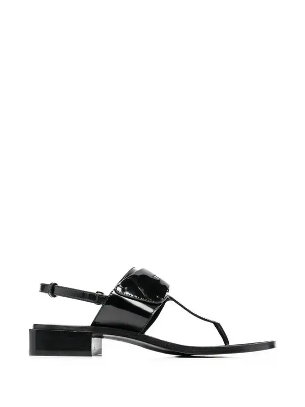FERRAGAMO Patent Leather Slingback Sandals