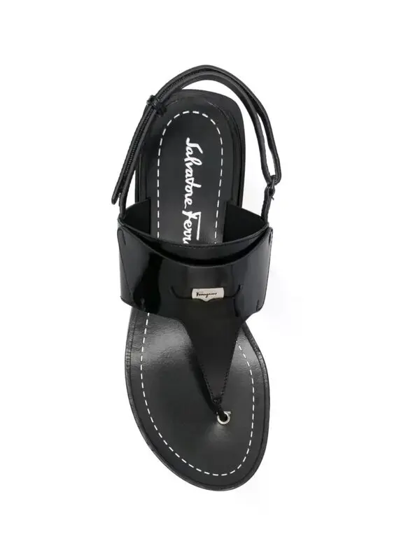 FERRAGAMO Patent Leather Slingback Sandals