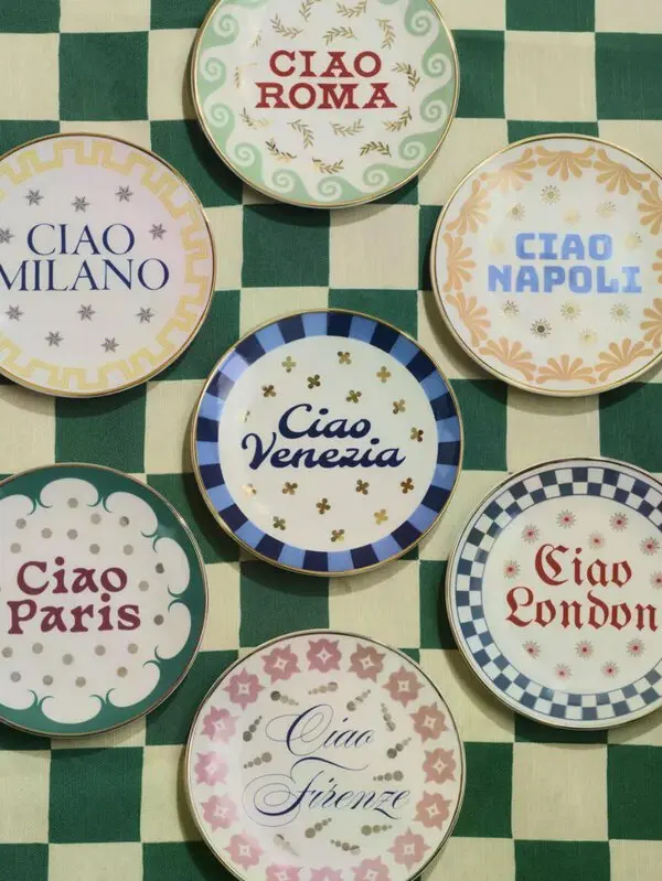 BITOSSI HOME Ciao Venezia Striped Plate