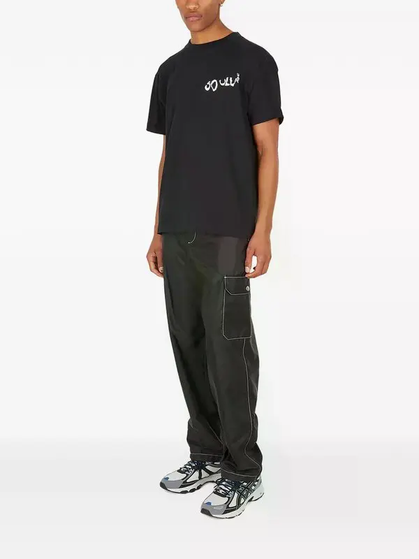 SOULLAND Print-detail T-shirt - Black