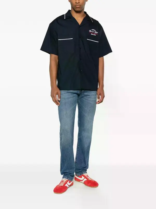 Iceberg Logo-embroidered Piping-detail Shirt
