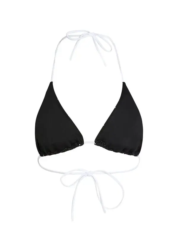 Karl Lagerfeld Polka-dot Triangle Bikini Top