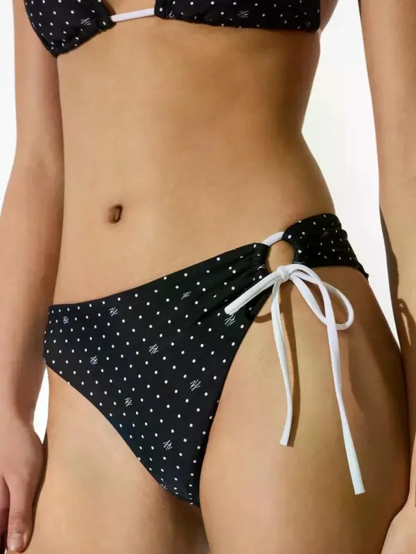 Karl Lagerfeld Polka-dot Side-tie Bikini Briefs
