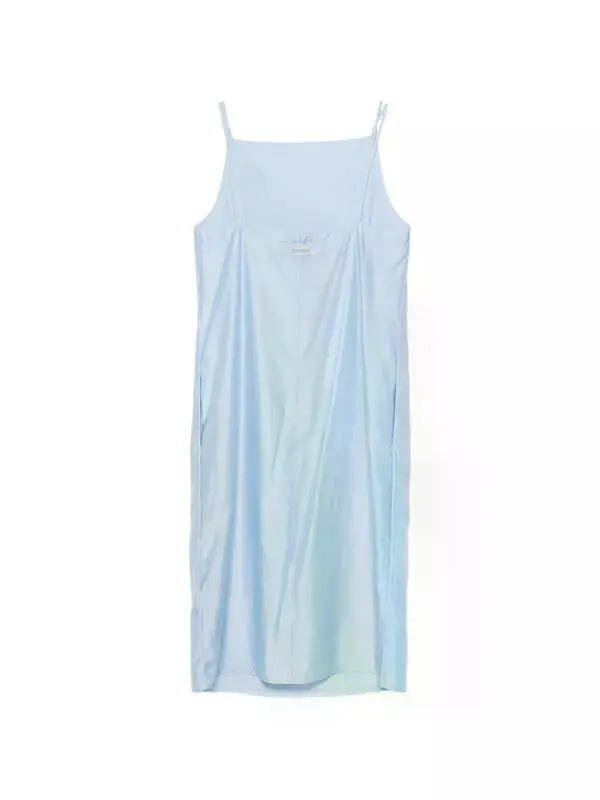 Iceberg Flower Appliqué Spaghetti Strap Dress - Blue