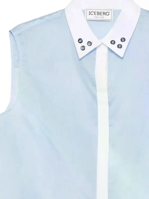 Iceberg Embellished Sleeveless Blouse
