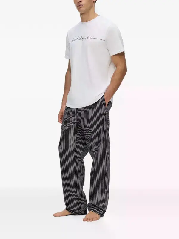 Karl Lagerfeld Pinstripe Pants Pajama Set