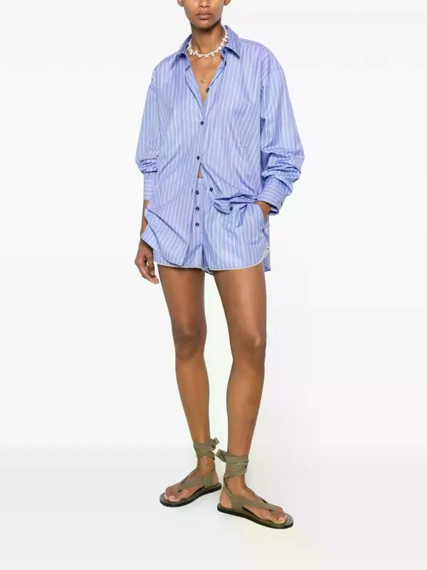 Andamane Arabella Striped Buttoned Shorts