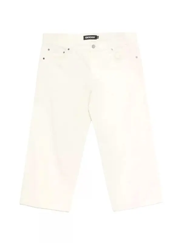 EB DENIM Low-rise Baggy Capri Bone