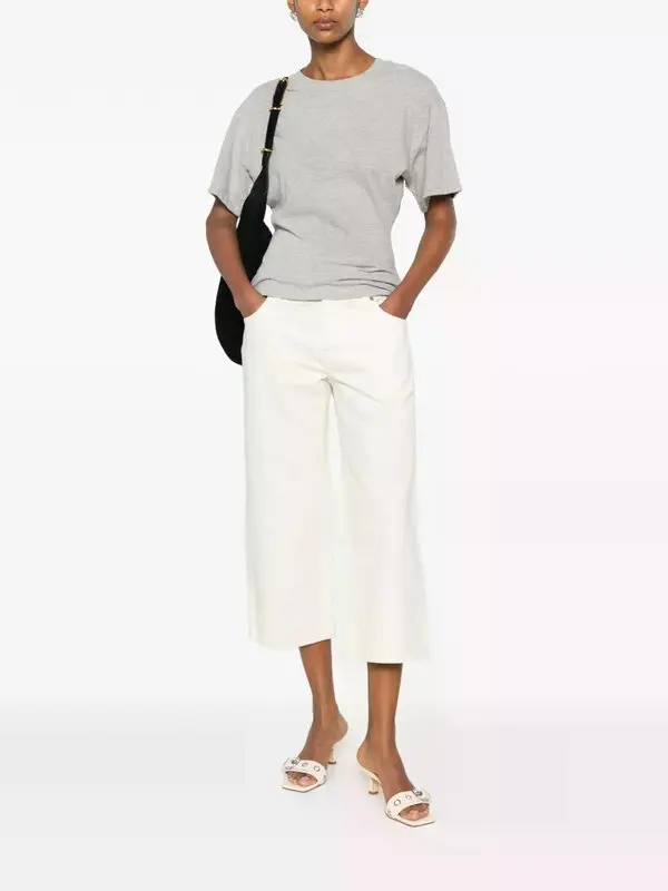 EB DENIM Low-rise Baggy Capri Bone