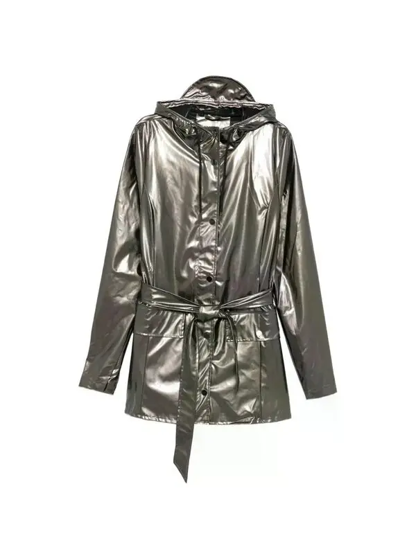 Rains Curve Belted Hooded Jacket