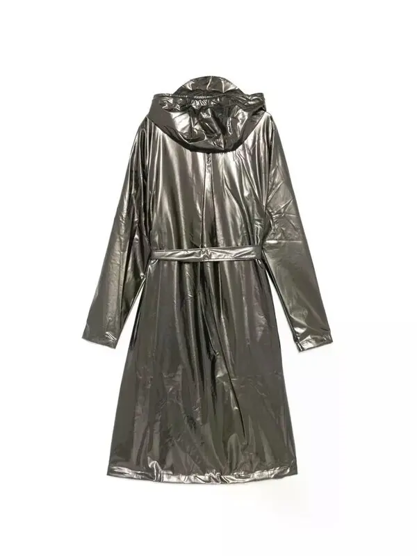 Rains A-line Hooded Belted Coat