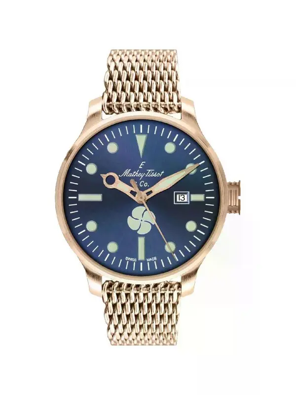 MATHEY TISSOT Elica Mesh Bracelet Watch - Blue