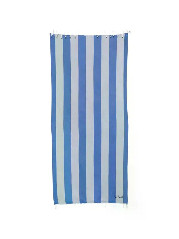 MC2 SAINT BARTH Striped Fringed Beach Towel