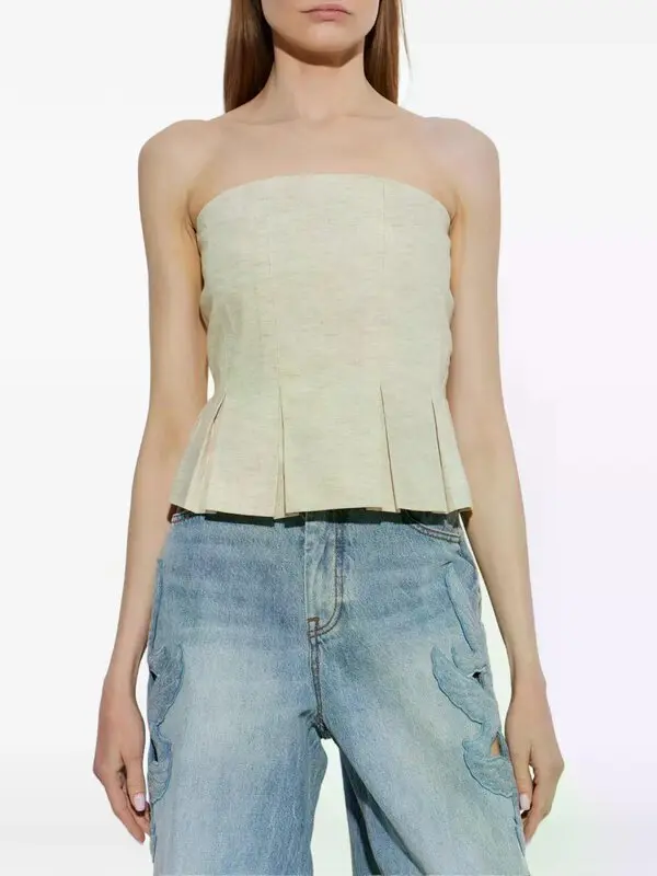 GESTUZ Riava Strapless Pleated Top