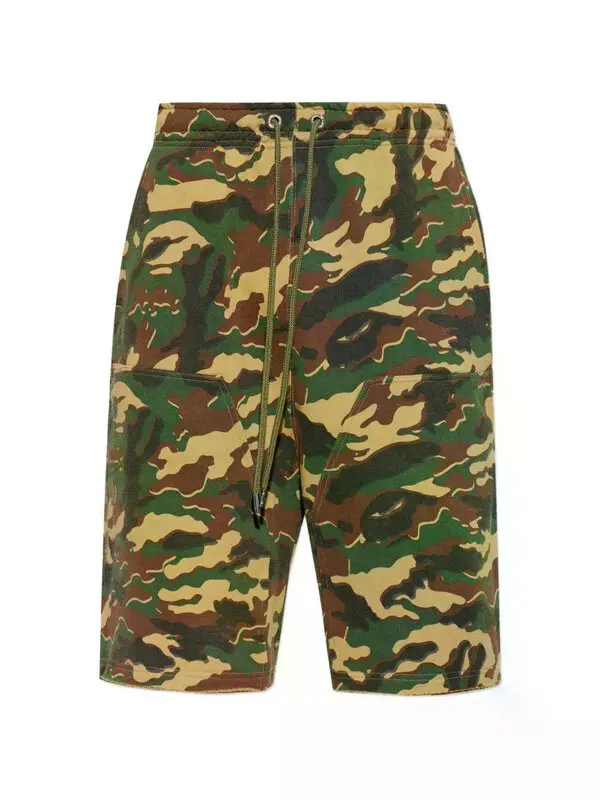 A BATHING APE Camouflage Print Drawstring Shorts