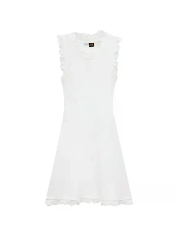 Loewe Ruffled Anagram Mini Dress
