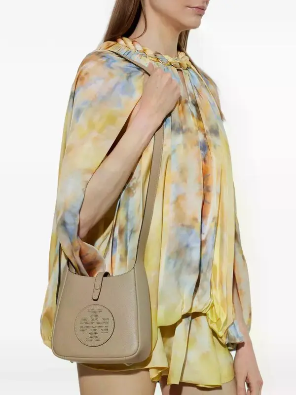 Tory Burch Perforated Logo Leather Shoulder Bag