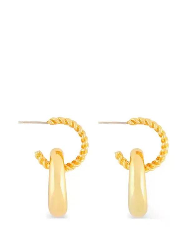 Celine Tone Double Hoop Earrings
