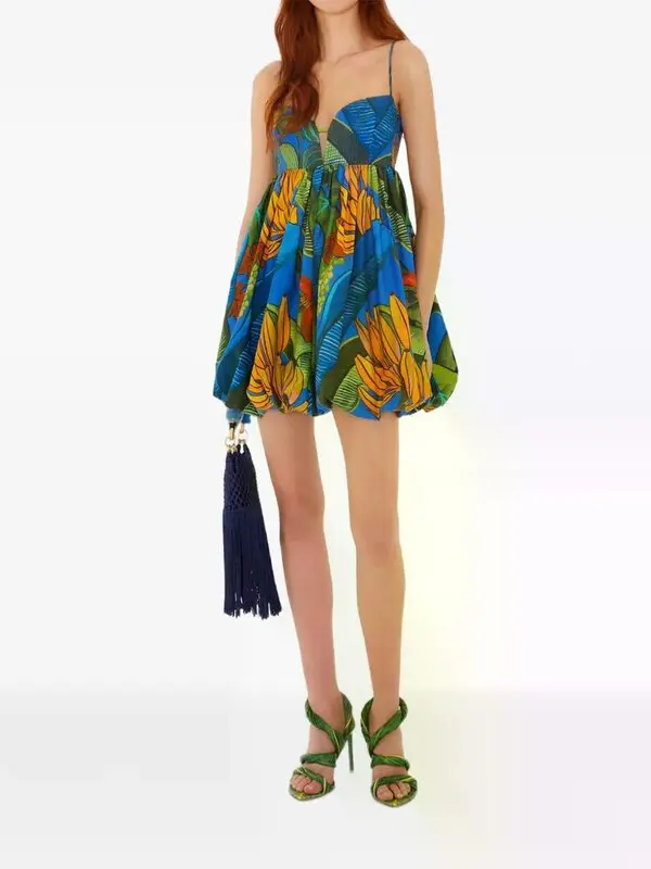 Farm Rio Sleeveless Mini Dress - Blue