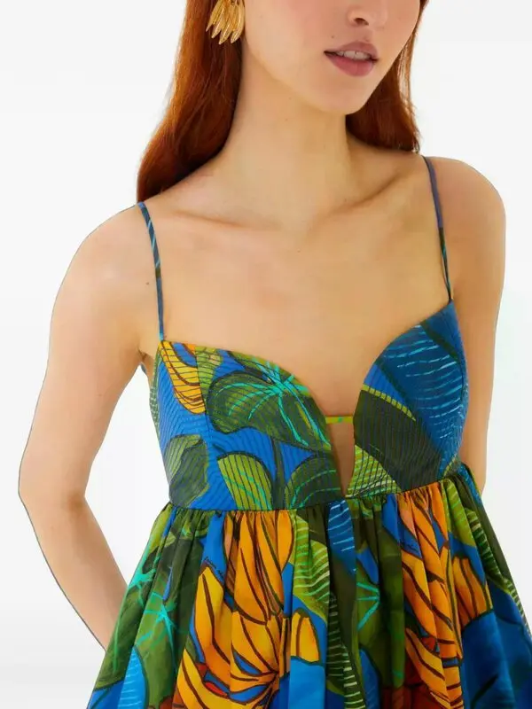 Farm Rio Sleeveless Mini Dress - Blue