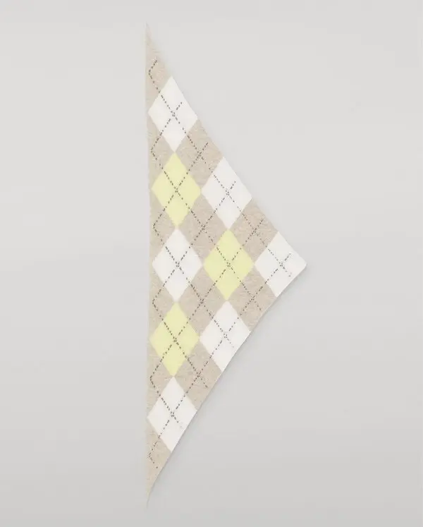 Johnstons Of Elgin Clan Argyle Cashmere Bandana - Natural