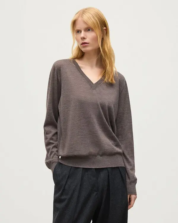 Johnstons Of Elgin Beatrice Superfine Cashmere Jumper - Brown