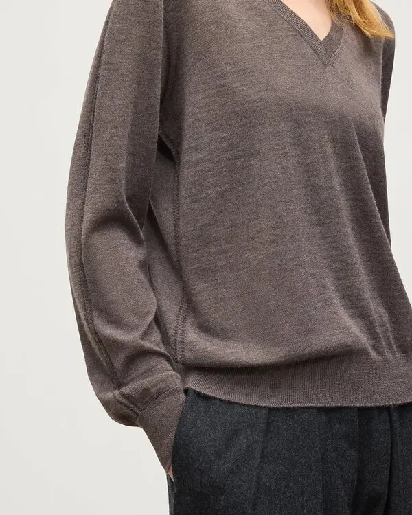 Johnstons Of Elgin Beatrice Superfine Cashmere Jumper - Brown