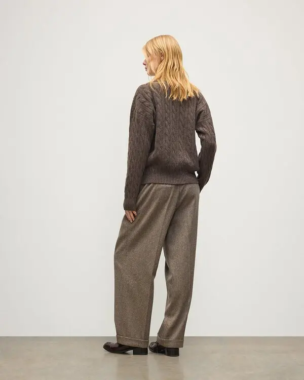 Johnstons Of Elgin Kylesku Cashmere Jumper - Brown