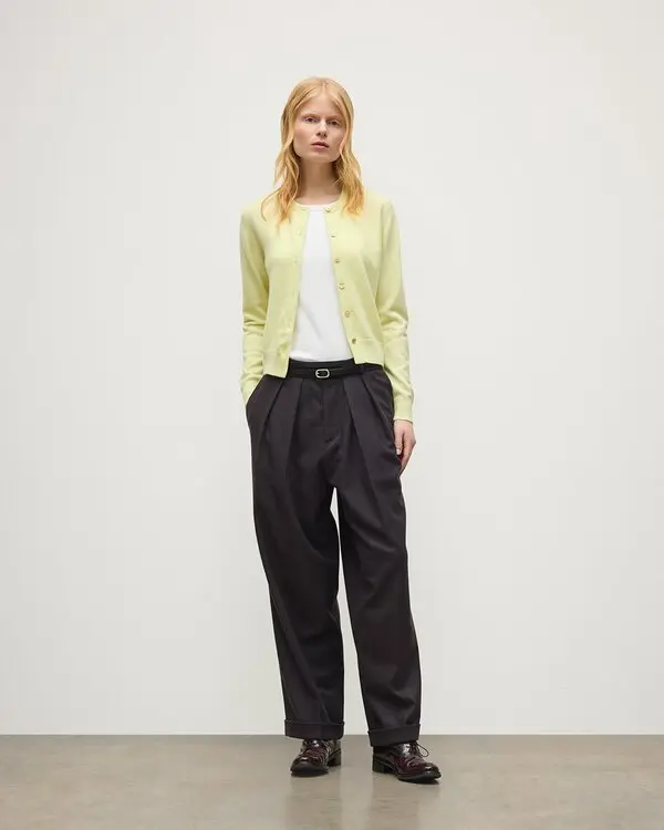 Johnstons Of Elgin Cashmere Cardigan - Yellow