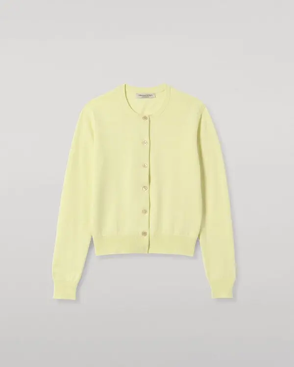 Johnstons Of Elgin Cashmere Cardigan - Yellow