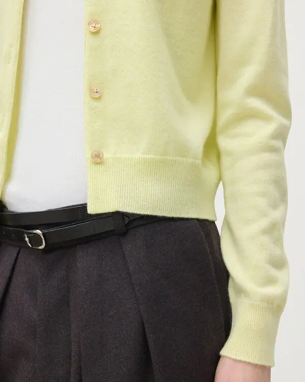 Johnstons Of Elgin Cashmere Cardigan - Yellow