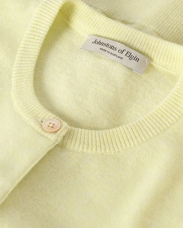 Johnstons Of Elgin Cashmere Cardigan - Yellow