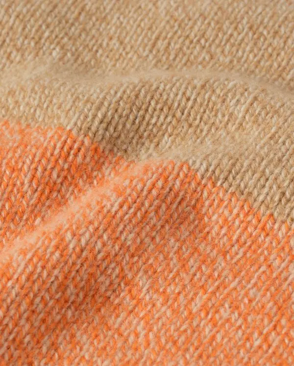 Johnstons Of Elgin Lambswool Colour Block Crew Neck Jumper