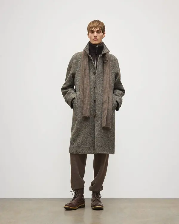 Johnstons Of Elgin Lovat Ribbed Cashmere Scarf
