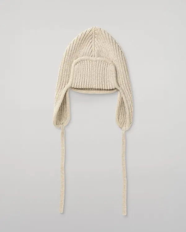 Johnstons Of Elgin Cashmere Deer Stalker Beanie - Natural