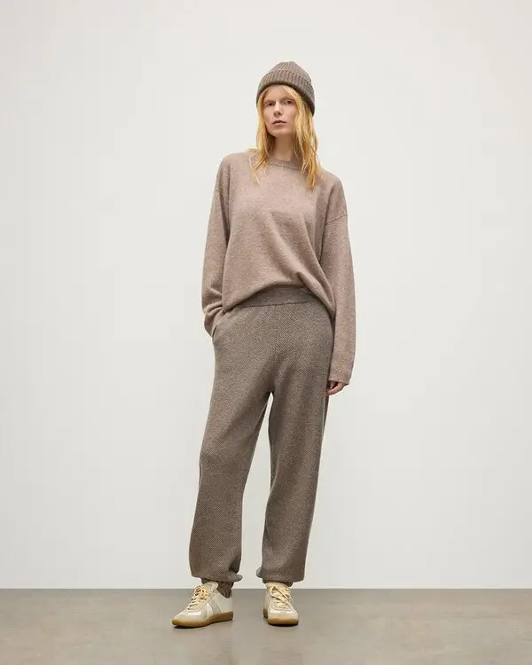 Johnstons Of Elgin Cashmere Twill Knit Trousers