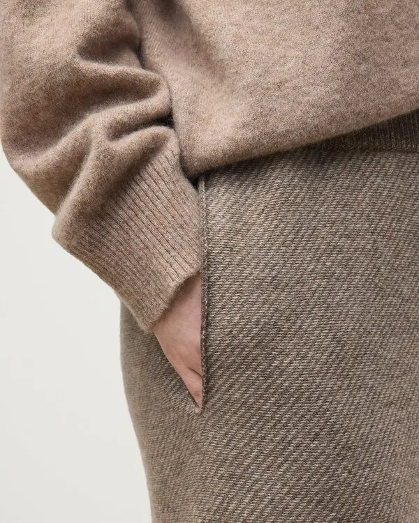 Johnstons Of Elgin Cashmere Twill Knit Trousers
