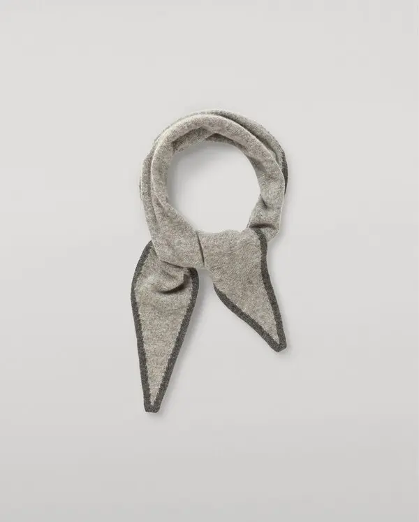 Johnstons Of Elgin Anya Diamond Cashmere Necktie - Grey