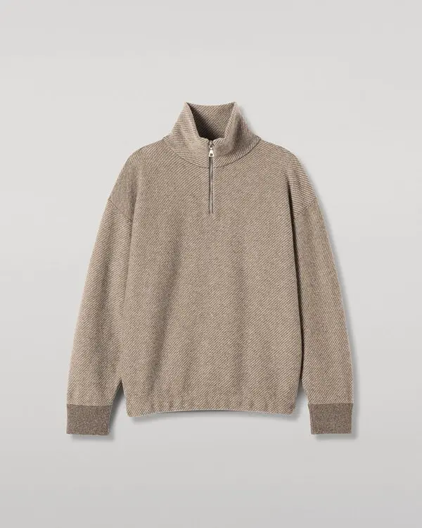 Johnstons Of Elgin Pure Cashmere Half-zip Jumper
