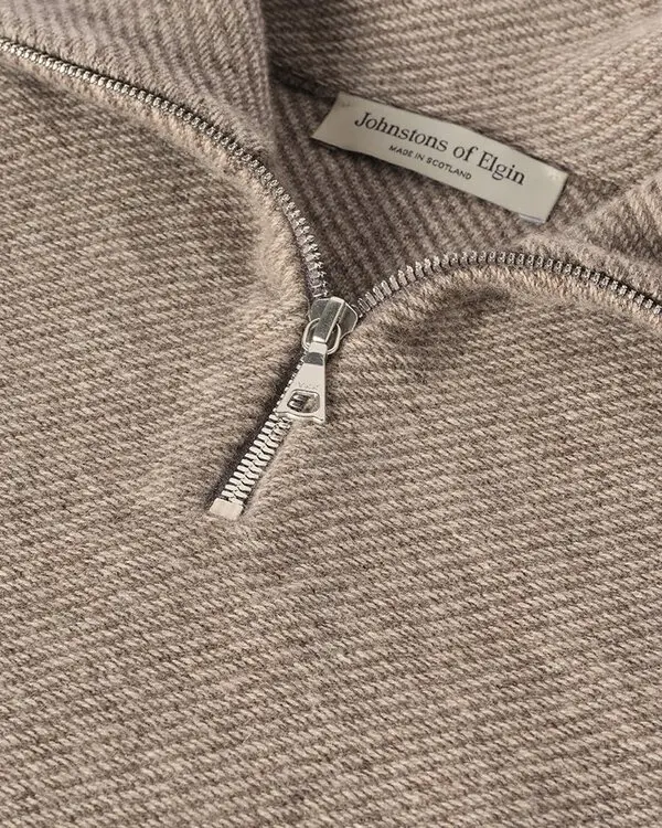 Johnstons Of Elgin Pure Cashmere Half-zip Jumper