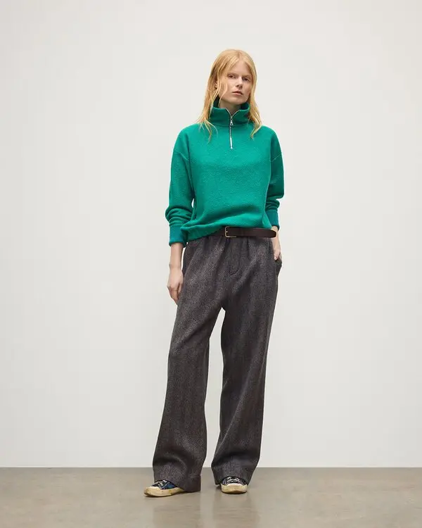 Johnstons Of Elgin Cashmere Half-zip Sweater