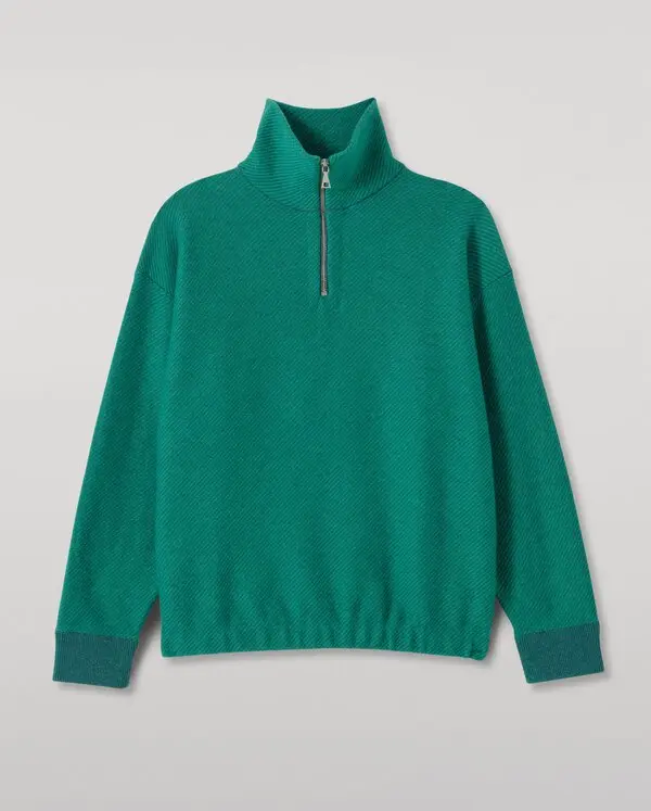 Johnstons Of Elgin Cashmere Half-zip Sweater
