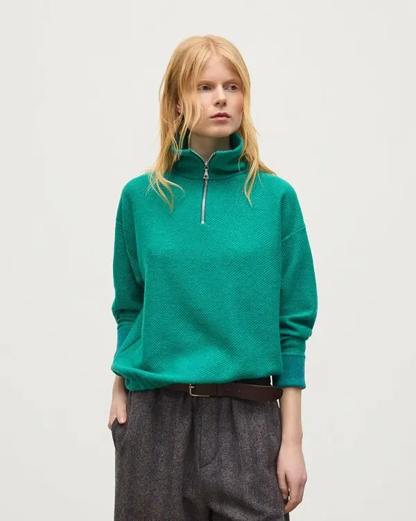 Johnstons Of Elgin Cashmere Half-zip Sweater