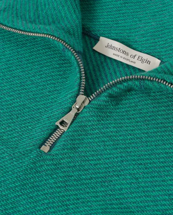 Johnstons Of Elgin Cashmere Half-zip Sweater