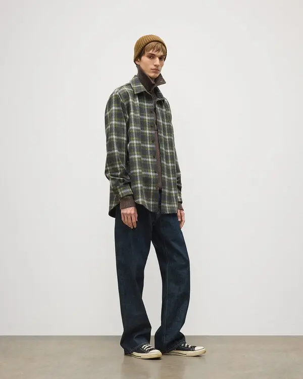 Johnstons Of Elgin Capercaillie Plaid Wool & Cashmere Blend Overshirt