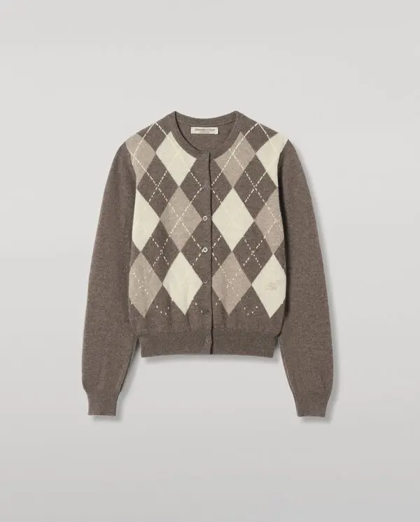 Johnstons Of Elgin Clan Argyle Cashmere Cardigan