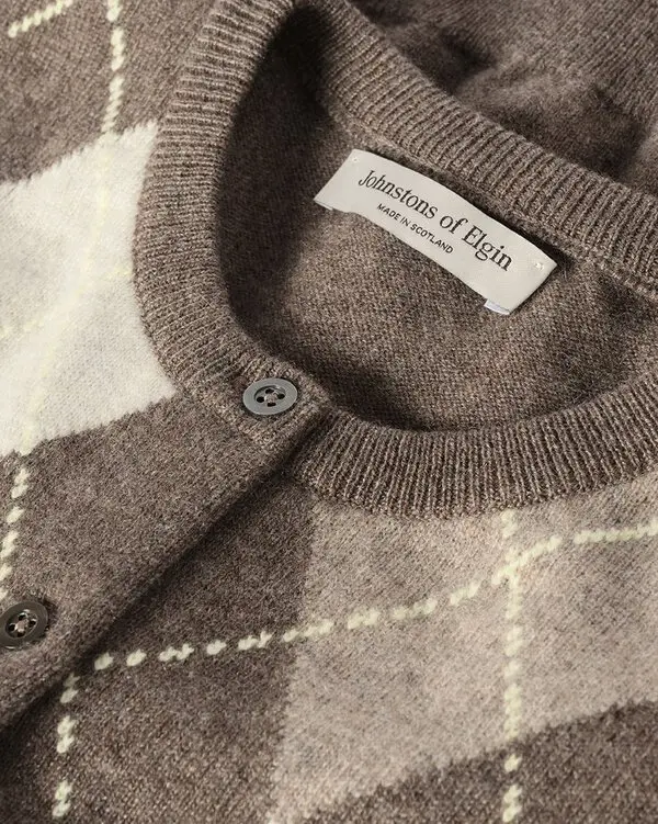 Johnstons Of Elgin Clan Argyle Cashmere Cardigan