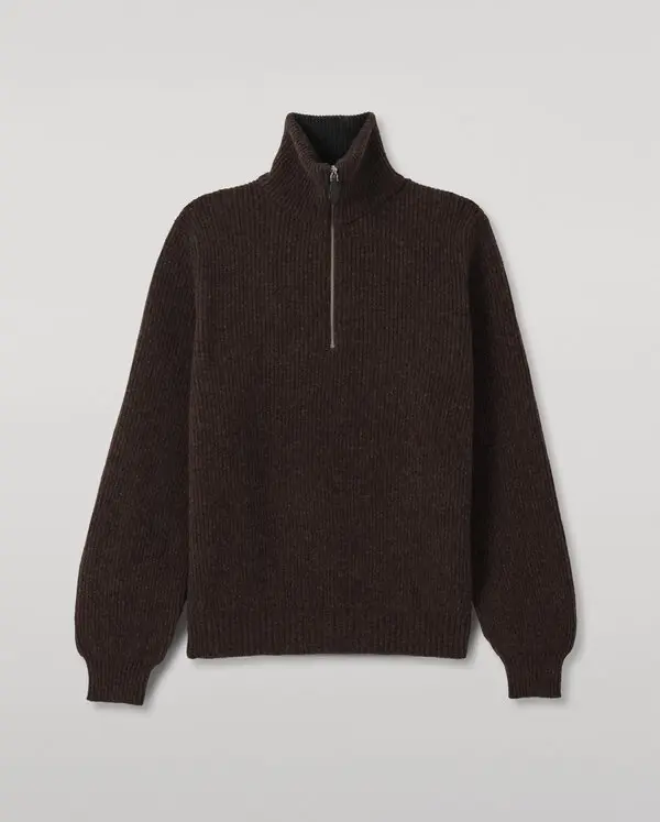 Johnstons Of Elgin Chalmers Lambswool Half-zip Jumper